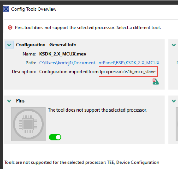 Tool does not support processor - NXP Community