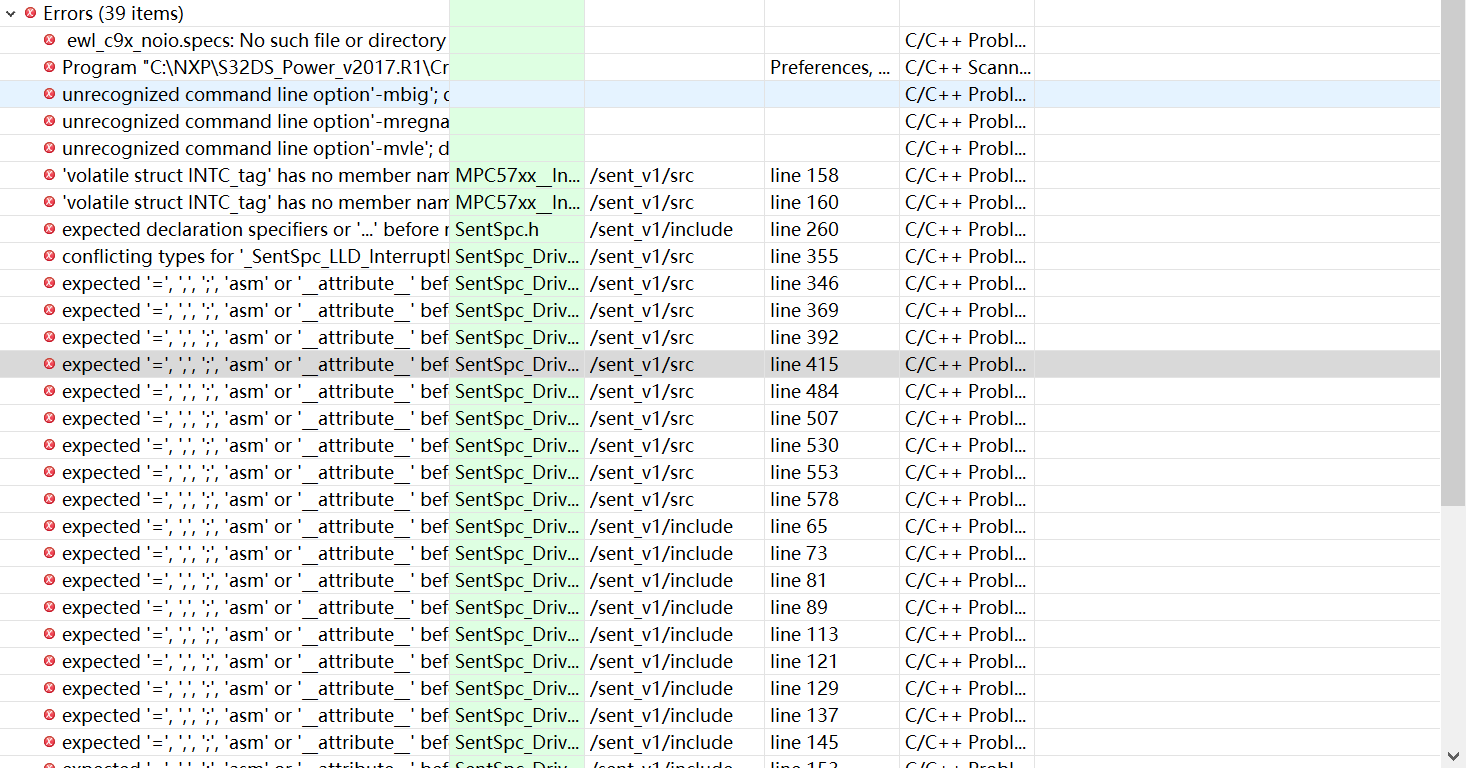 Solved: MPC5744 SENT driver compilation failed - NXP Community