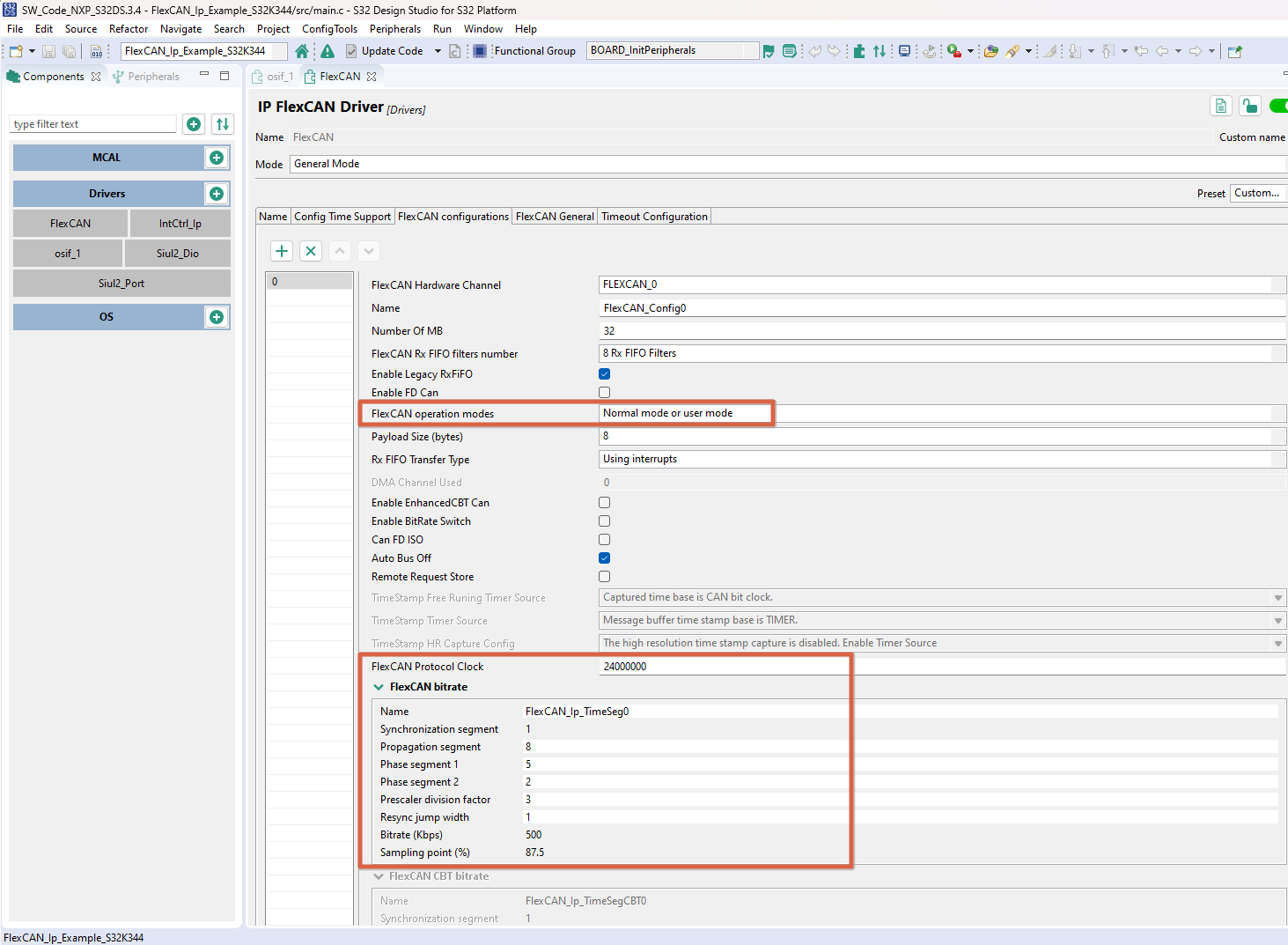 Solved: FlexCAN driver (on S32K3X4EVB-T172 EVB) can't access via PCAN ...