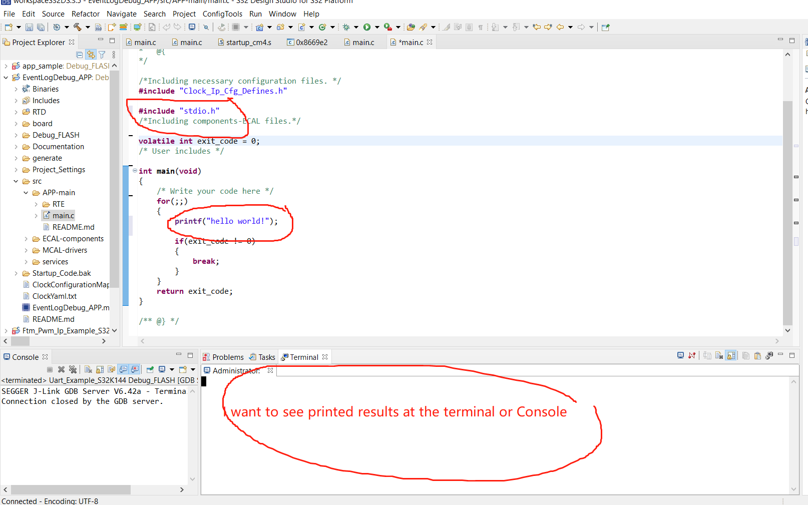 Solved: how to use the printf function in S32DS.3.5 ? - NXP Community