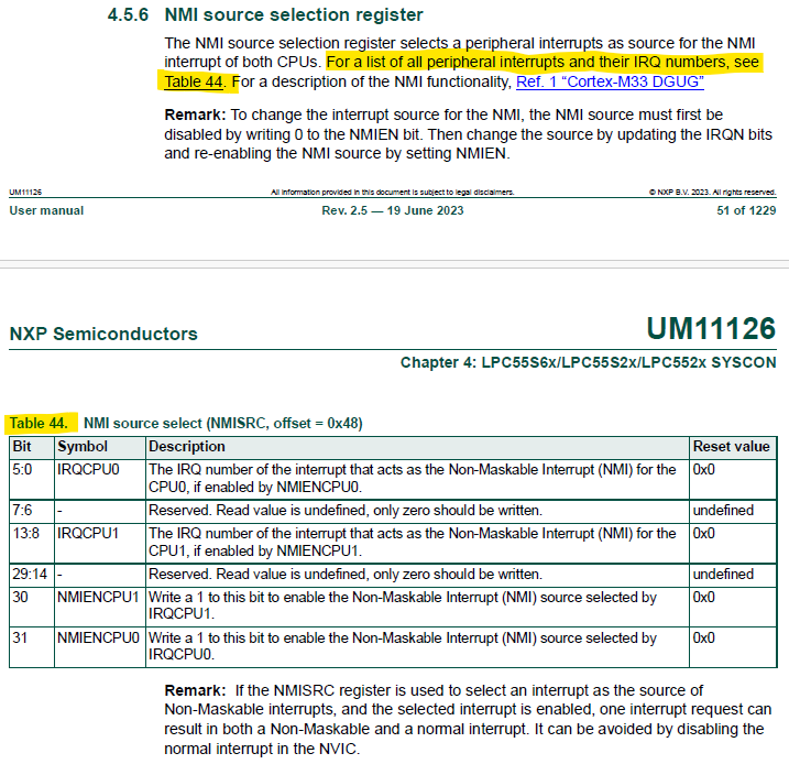 Solved: LPC55S69 IRQ Numbers for NMI - NXP Community