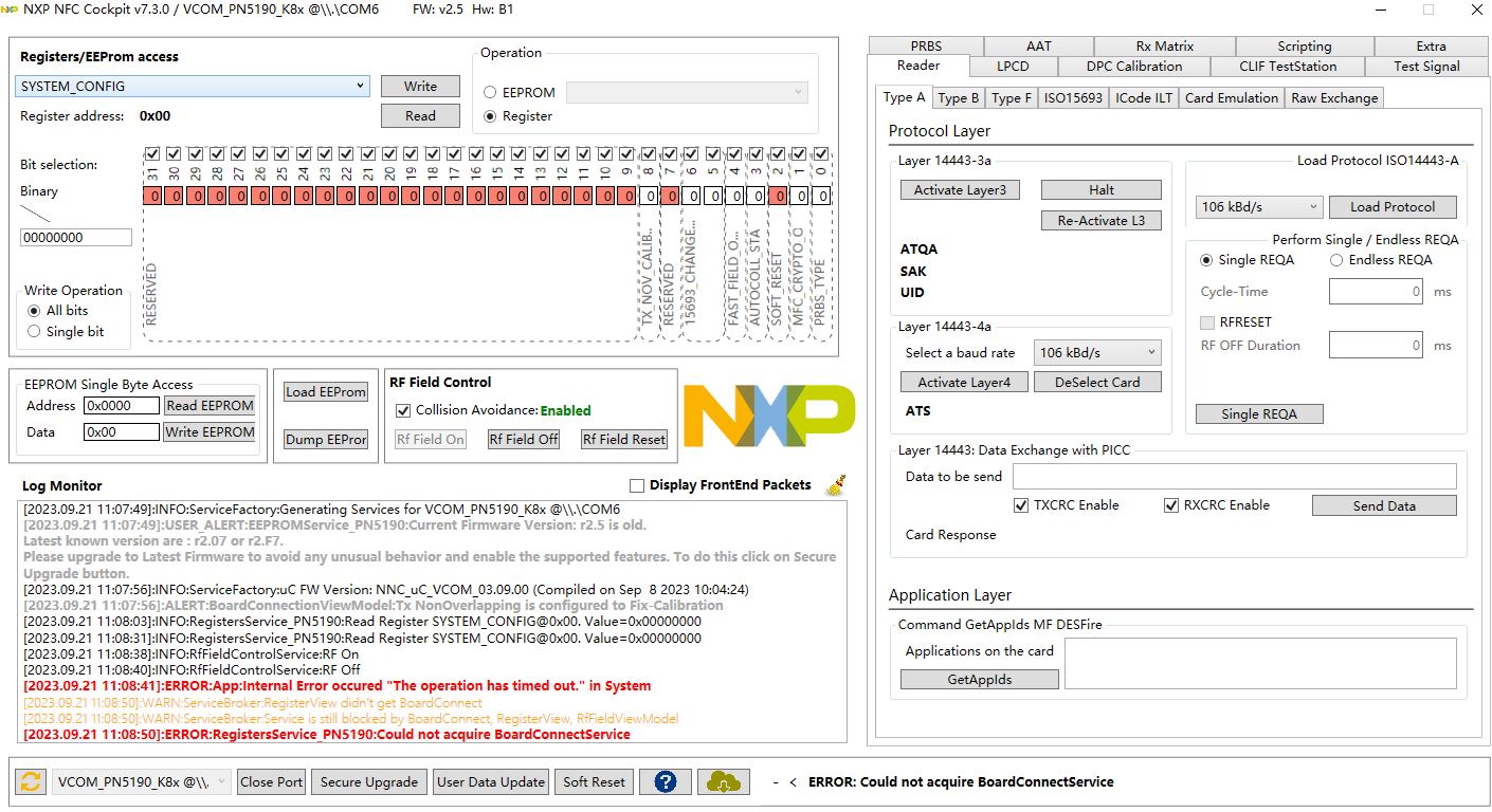 Errors of PNEV5190BP RF and SPI - NXP Community