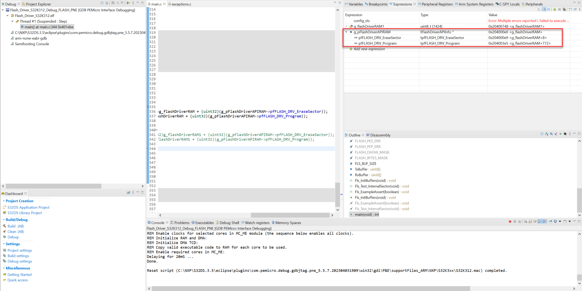 S32K312 Flash Driver can not run in RAM - NXP Community