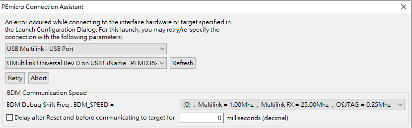 Solved: The GDB Server was not able to establish a connection to the target processor. - NXP ...