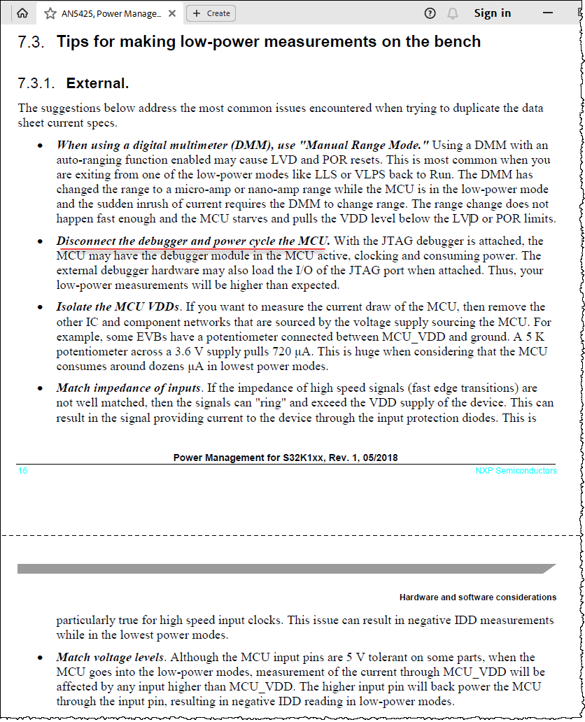 Solved: Cannot enter VLPS mode - NXP Community
