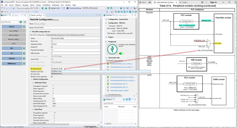Solved: FLEXCAN clock source of the S32K116 - NXP Community