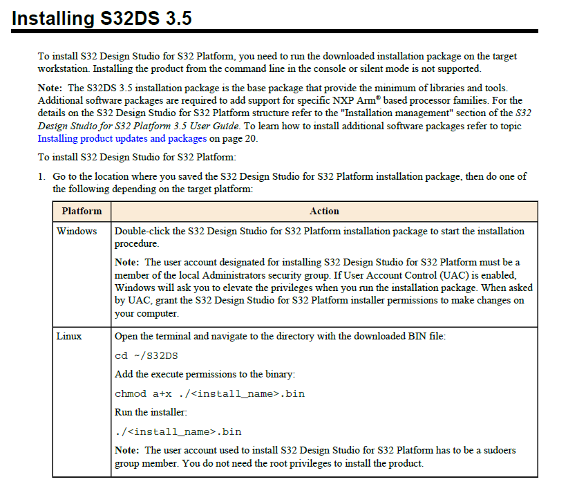 S32 Design Studio IDE installation error - NXP Community