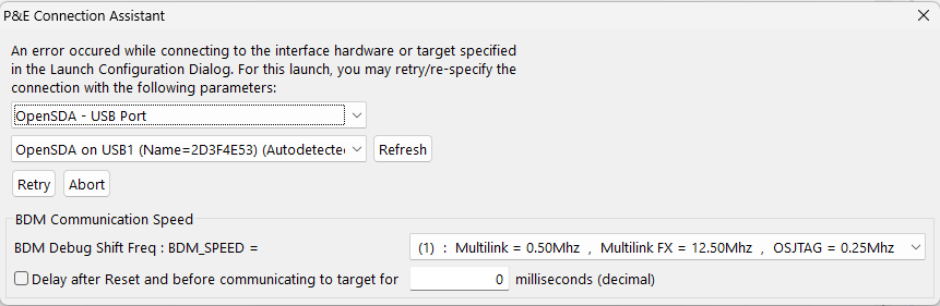 Solved: Unable to debug s32k146 EVM getting opensda error - NXP Community