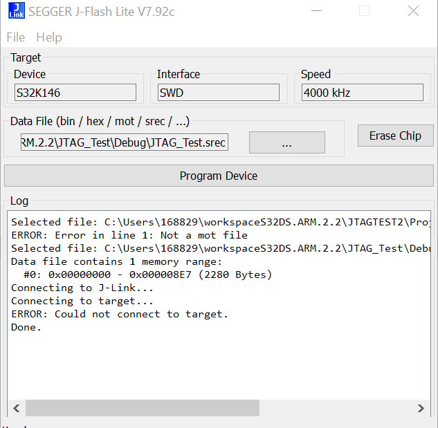 Flashing code to EVB using J-Link - NXP Community
