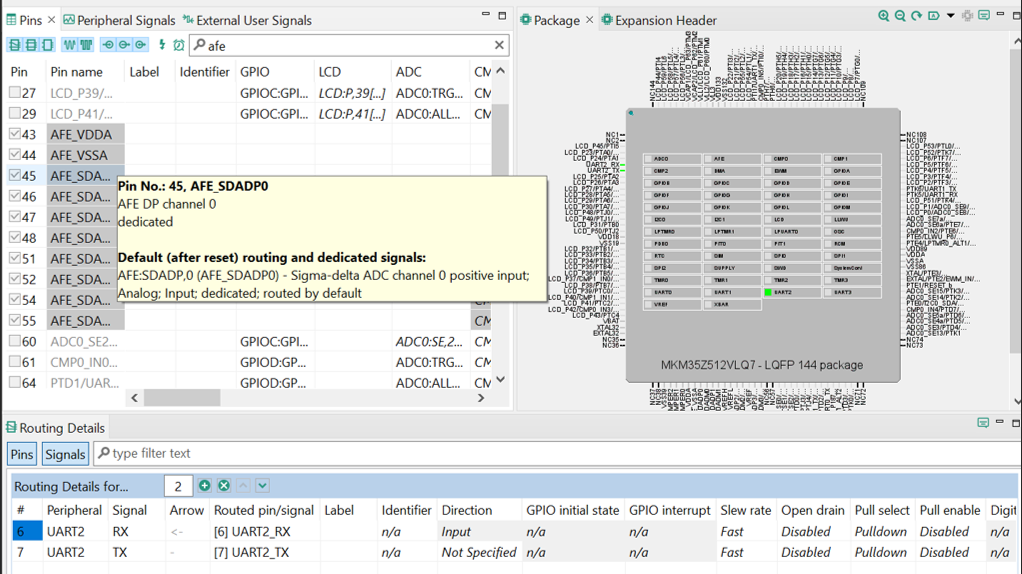 Solved: Why no AFE peripheral is enabled in twrkm35z75m_afe_polling example?! - NXP Community