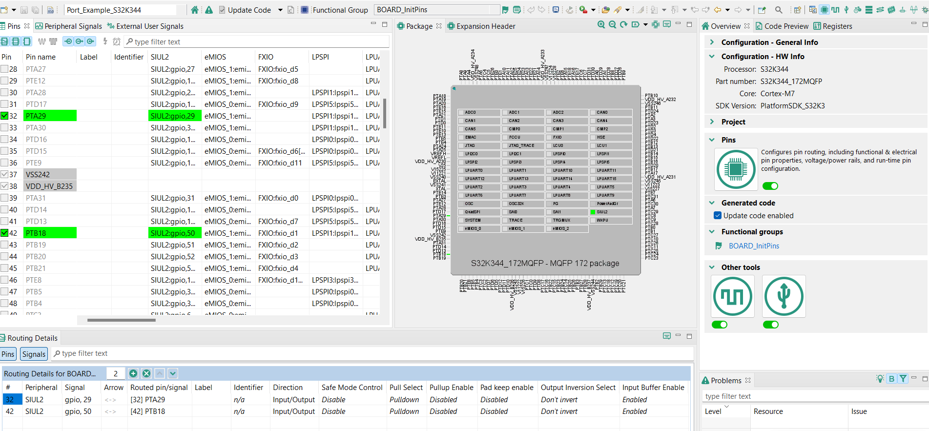 Port_Example_S32K344 is not working on S32K3X4EVB-T172 Evaluation Board ...