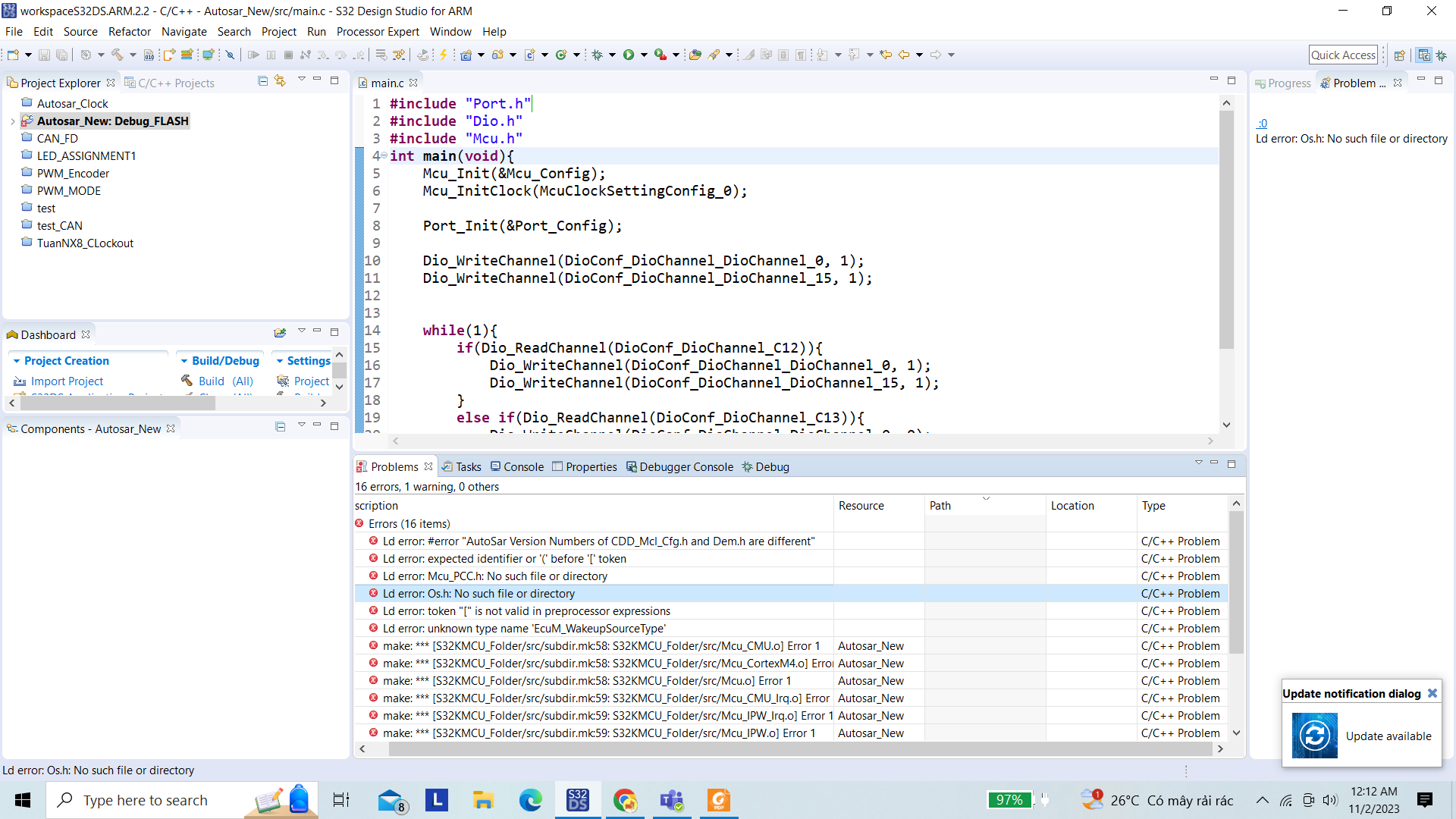 Solved: Turn on the "Path, Location of error " in S32DS - NXP Community