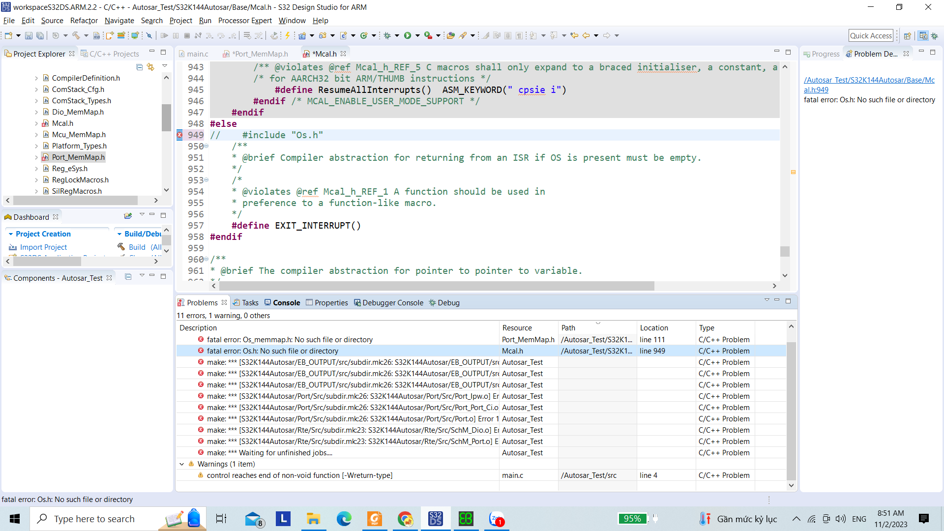 Solved: Turn on the "Path, Location of error " in S32DS - NXP Community