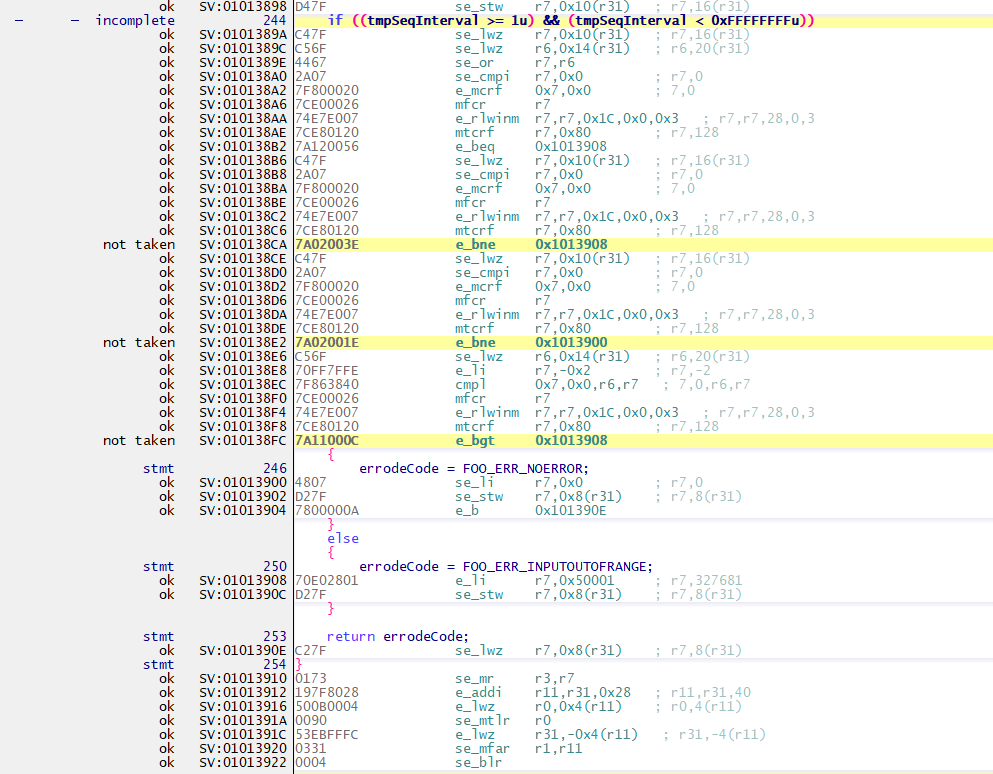 Cannot taken branch to measure code coverage on S32R294 - NXP Community