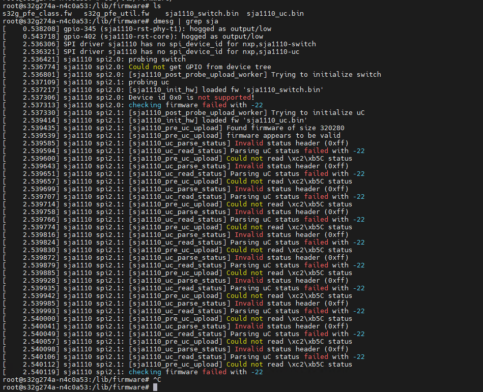 Solved: S32G2 - SJA1110 firware enable - NXP Community