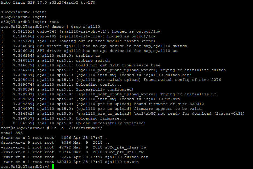 Solved: S32G2 - SJA1110 firware enable - NXP Community