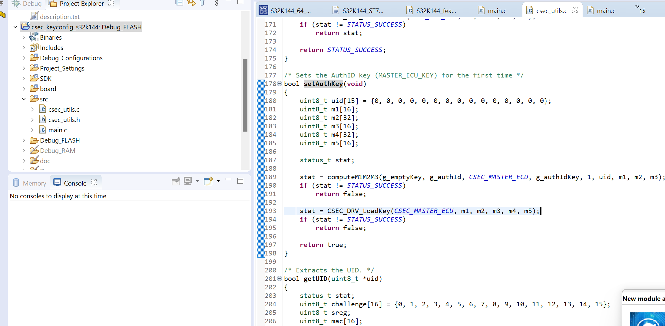 CSEc Working Issues with S32K144 MCU - NXP Community