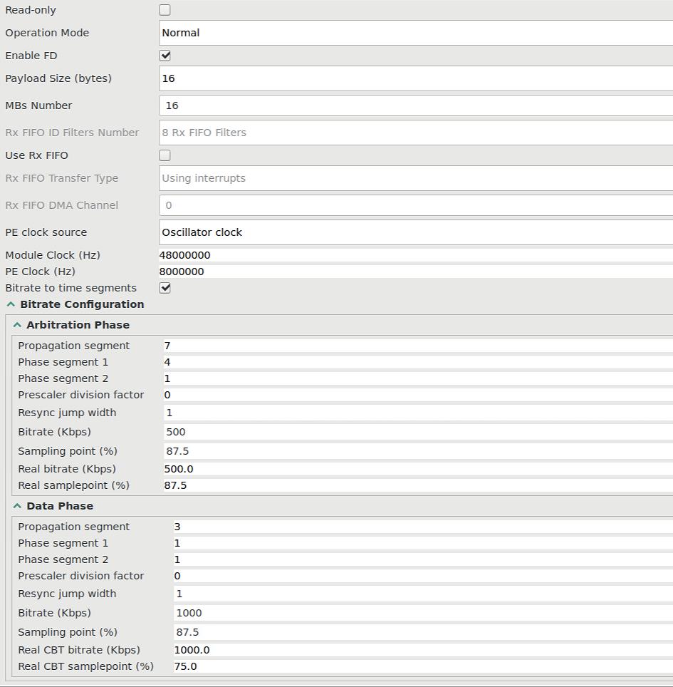 how to set receive standard CAN frame on S32K148EVB - NXP Community