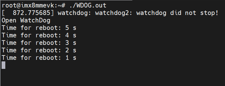 Re: iMX6ULL -- Watchdog 2 does not reset system on Linux 5.4 - NXP Community
