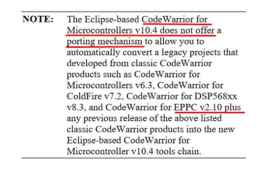 how to import CodeWarrior Development Studio V2.10 project in CodeWarrior 11.1 - NXP Community