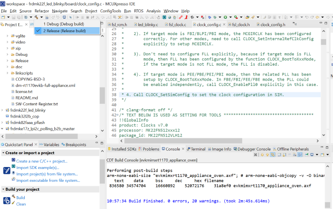 Solved: MCUXpresso IED project porting - NXP Community
