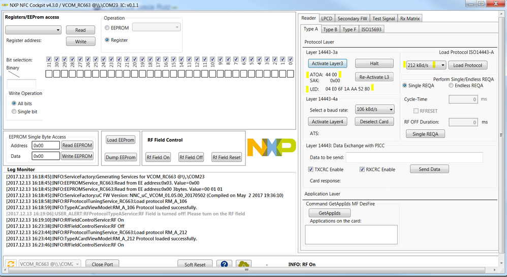 CLRC663 problems with 424 kBit/s & 848 kBit/s - NXP Community