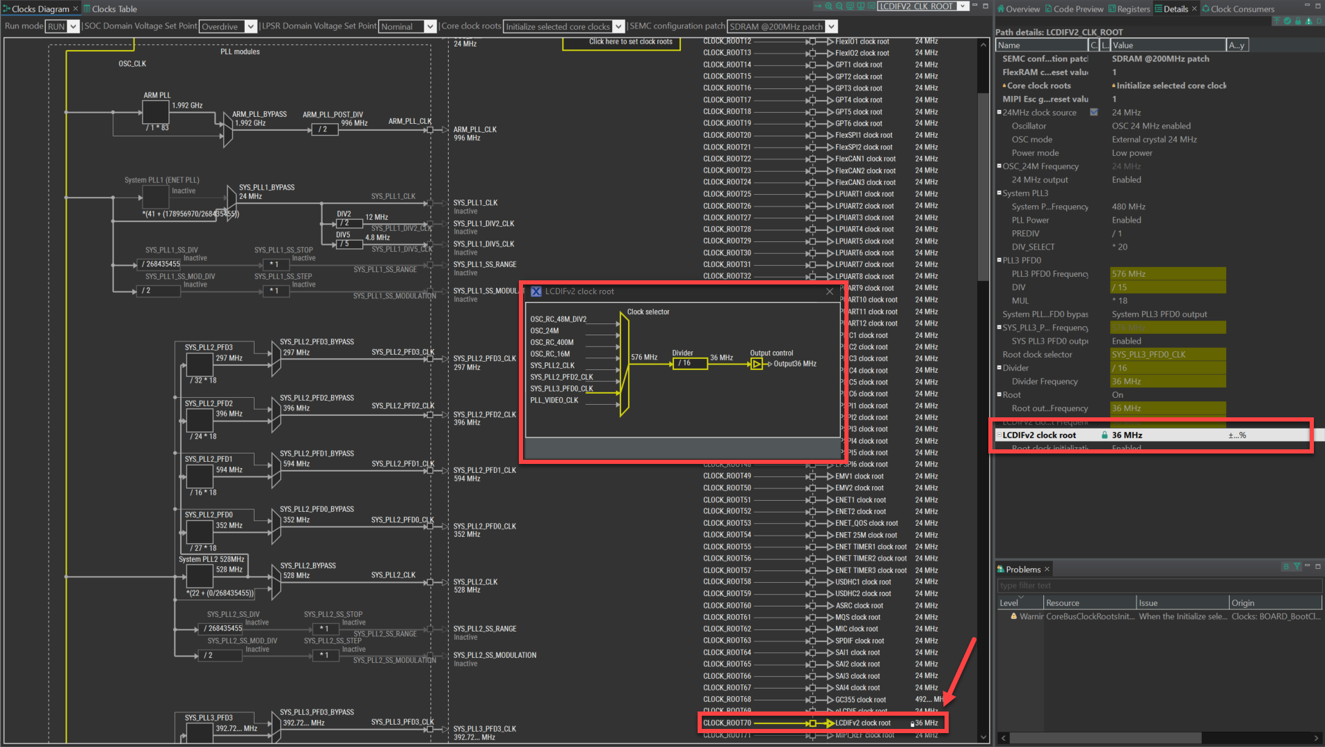 set up LCDIF pixel clock in MEX config Tool - NXP Community