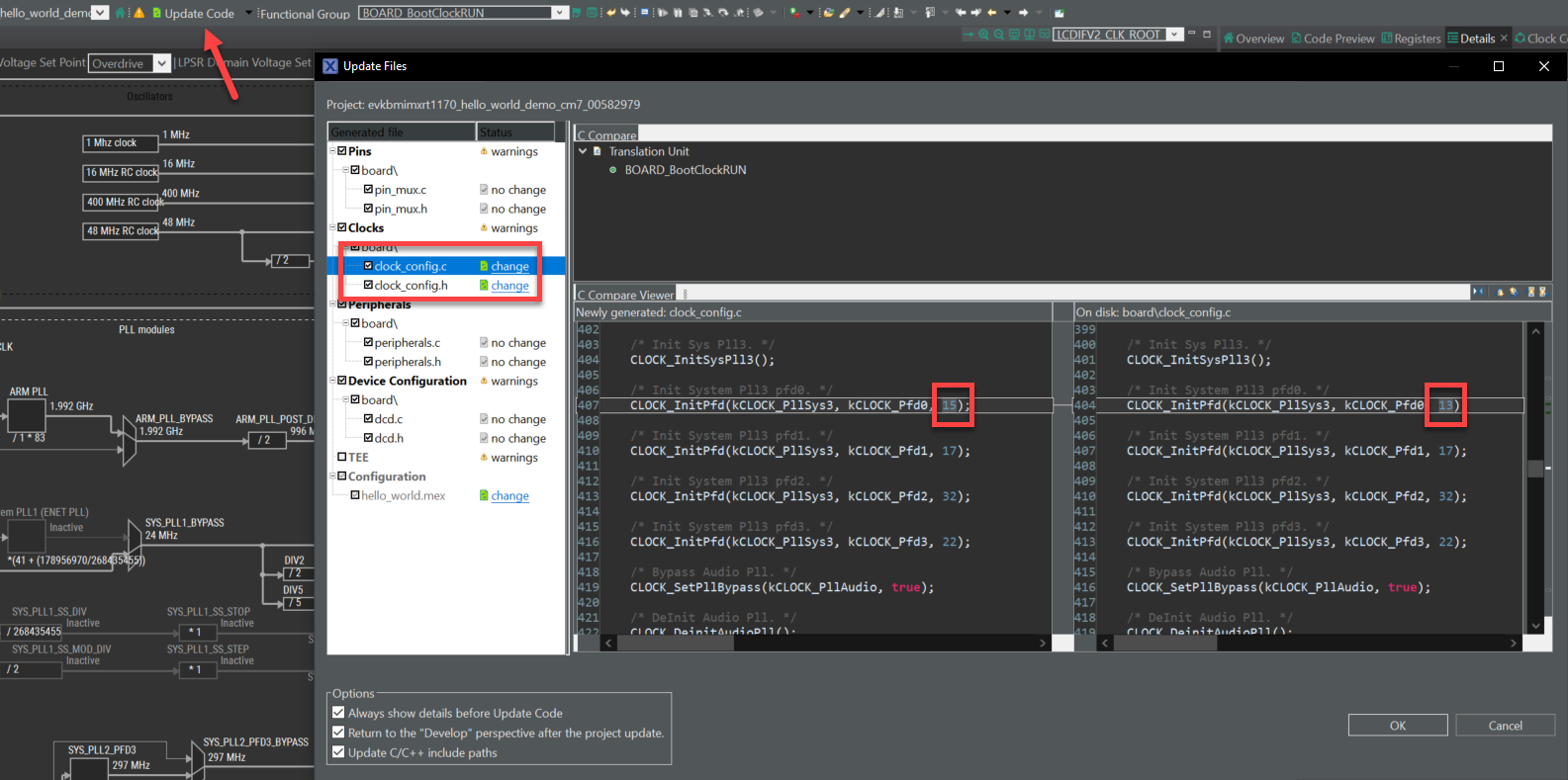 set up LCDIF pixel clock in MEX config Tool - NXP Community