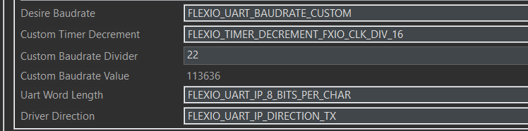 S32K3xx Flexio UART config issue - NXP Community