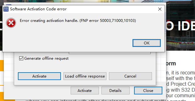 FNP error 50003 71000 10103 - NXP Community