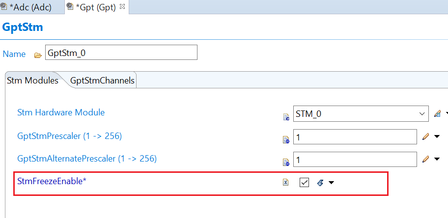 Solved: S32K322 STM0 can not work when StmFreezeEnable is set in GPT - NXP Community