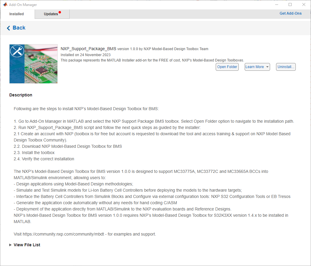 NXP Model-Based Design Toolbox for Battery Management Systems - version 1.0.0 EAR - NXP Community
