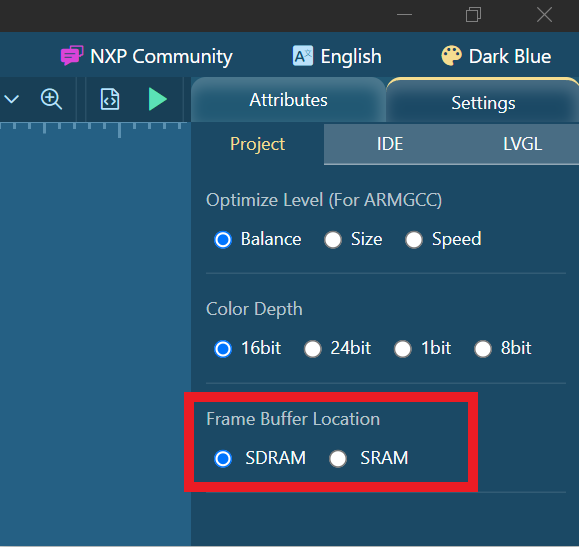 Gui Guider Frame Buffer Location SDRAM or SRAM issue - NXP Community