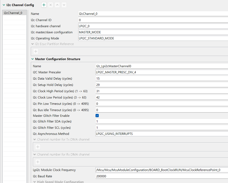 已解决: S32K312 - How can I set I2C baud rate? - NXP Community