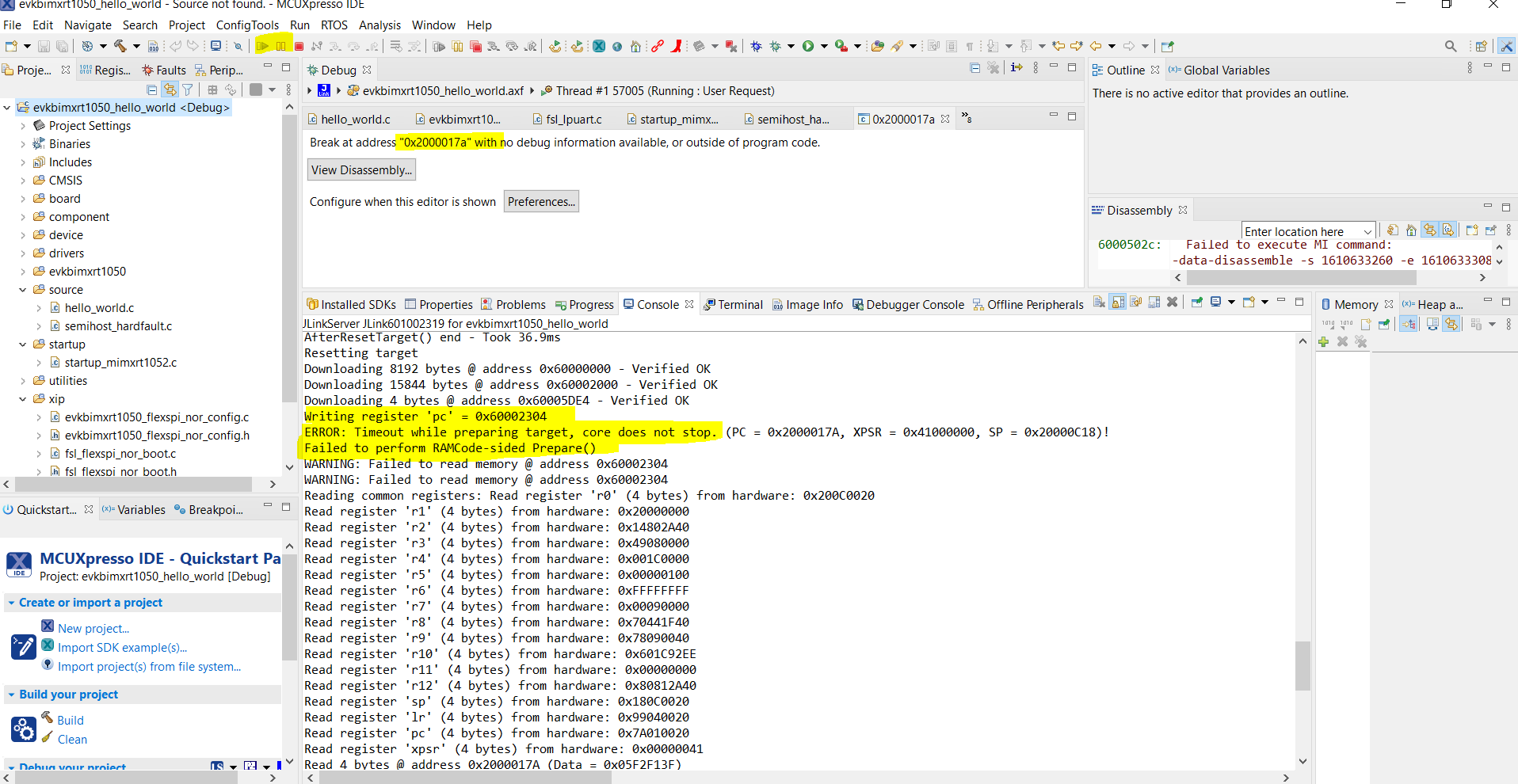 Solved: Re: MXRT1050 unable download and debug QSPI flash with jlink version 7.94b - NXP Community