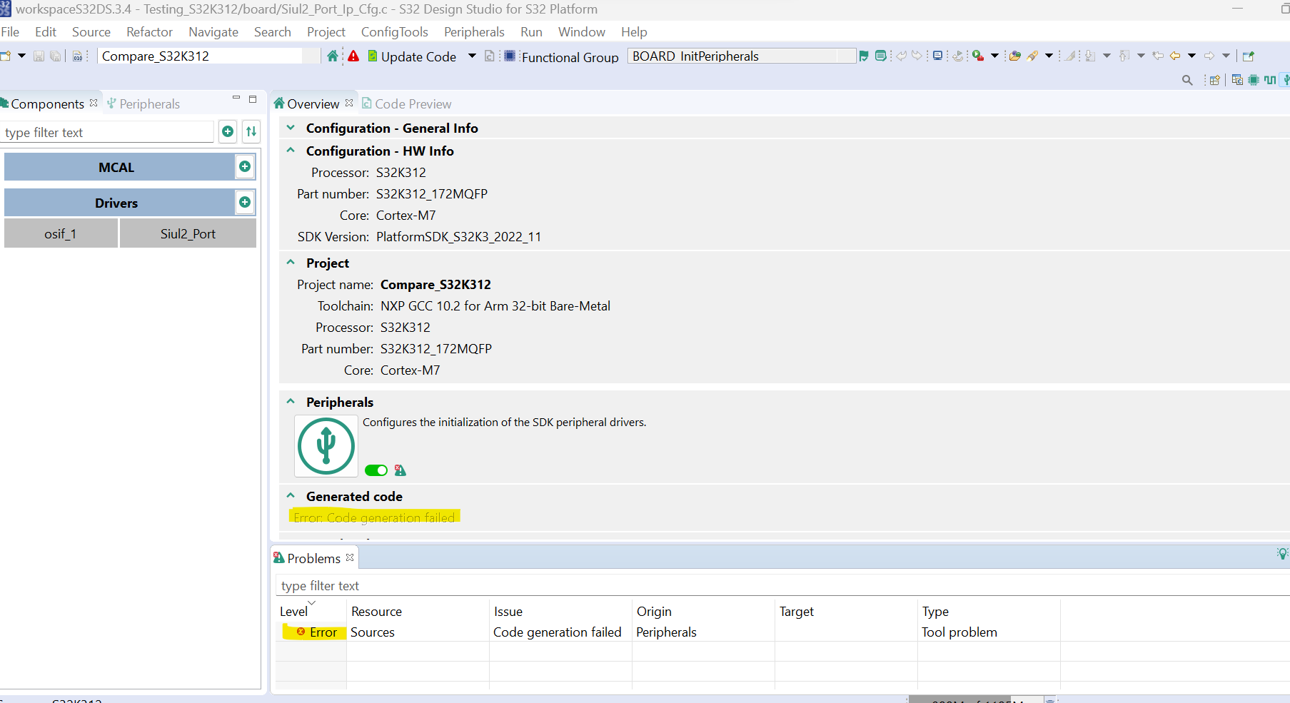 Non-AUTOSAR Driver Code for S32K310/S32K312 controller - NXP Community