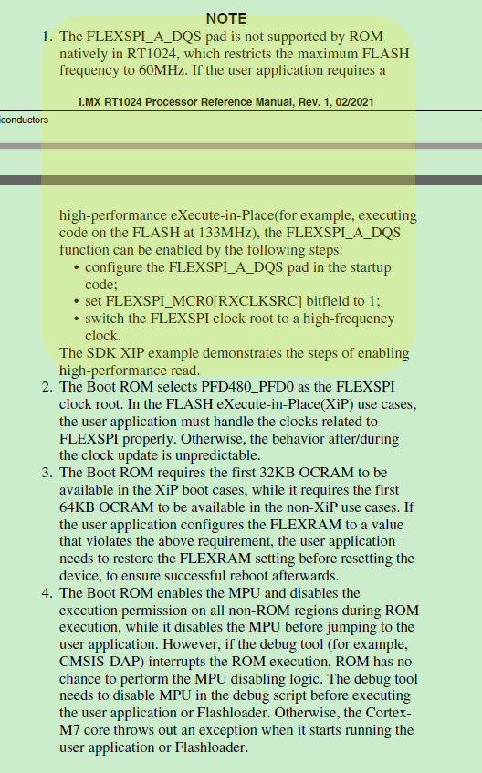 Re: imx rt 1024: flexpi clock when flash supposed to run 60 MHz? - NXP Community