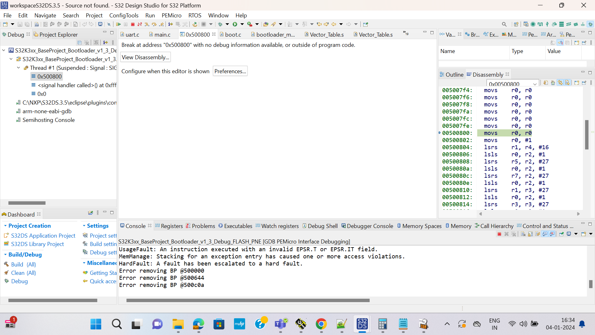 S32K312 Bootloader jump to application address - NXP Community