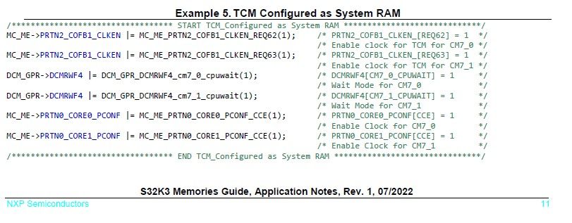 Solved: how to configure TCM memory to have access from multicore on S32K324 - NXP Community
