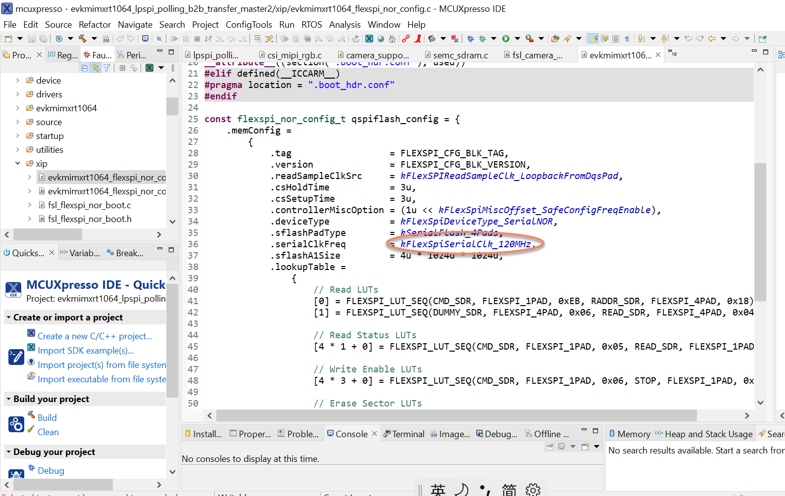 Solved: Flex Spi Serial Clk not running at the requested speed 100MHz after ROM configuration of ...