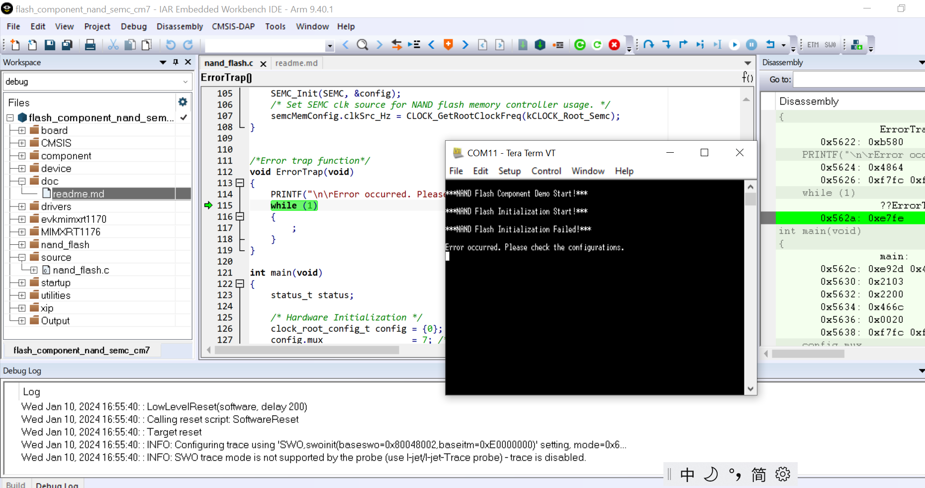 Solved: NAND flash usage with SEMC on MIMXRT1170-EVKB - NXP Community