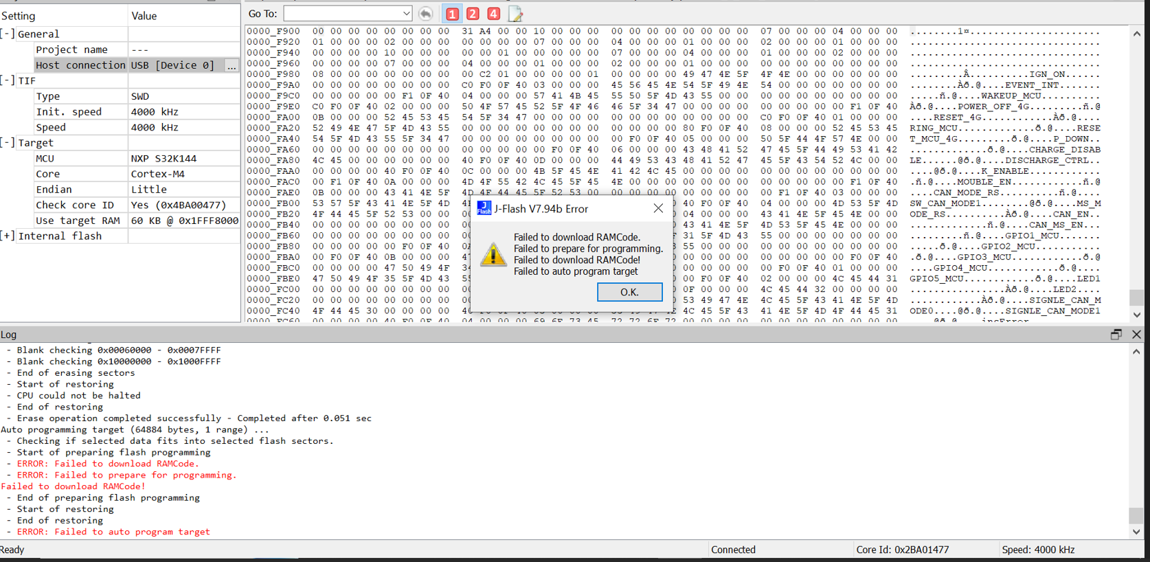 Jtag flashing issue: Not able to flash device, Erase/read back works sometime. - NXP Community