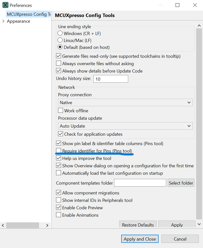 Pin List - identifier warnings - NXP Community