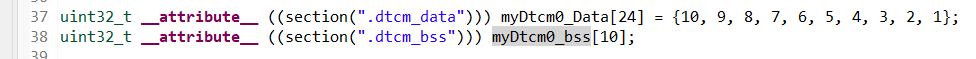 Example S32K312 placing variables in DCTM & code in ICTM DS3.5 RTD300 ...