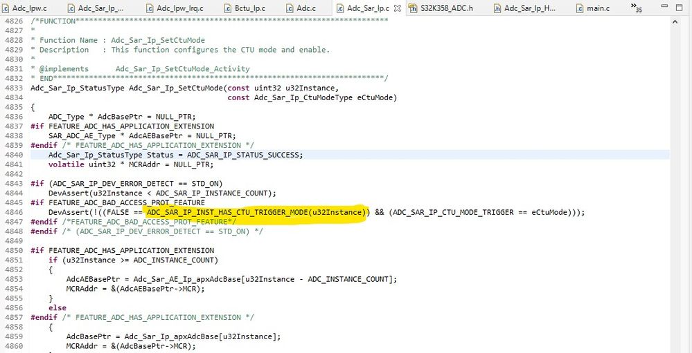 S32K358 Adc HW trigger example on S32K3X8EVB-Q289 EvalBoard - NXP Community