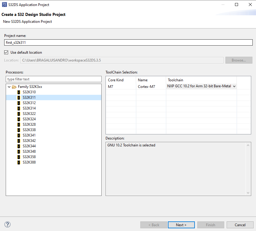 Solved: How to change the device from S32K116 to S32K311 in S32DS 3.4 - NXP Community
