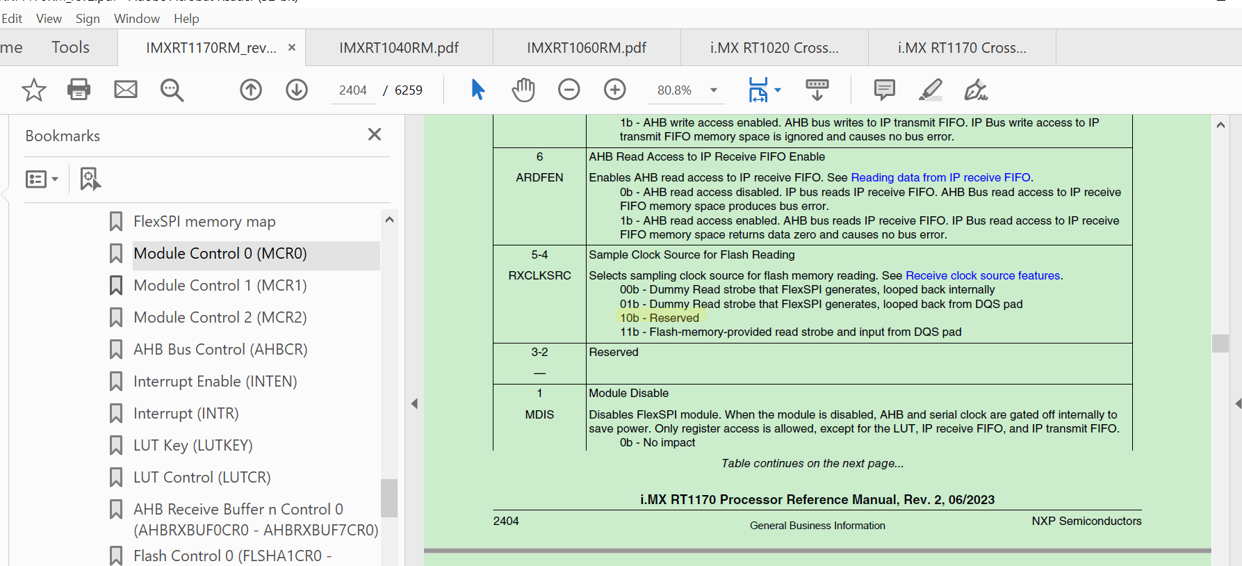 FLEXSPI: MCR0[RXCLKSRC]==2 (dummy strobe via SCK pad) - NXP Community