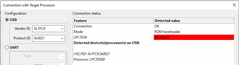Solved: LPCXpresso55S36 unable to connect wire for probe index - NXP Community