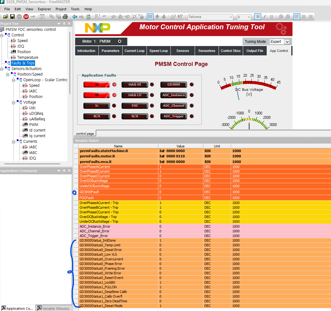 ON/OFF icon in the App control tab of FreeMASTER is fixed to OFF. What should I do? - NXP Community