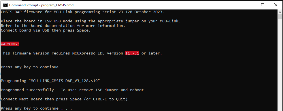 Solved: LPCXpresso55S36 unable to connect wire for probe index - NXP Community